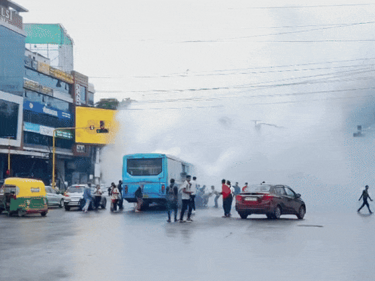 Indore BRTS iBus Fire Accident Video Update | Palasia Geeta Bhawan
