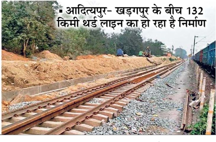 The work of the third line between Salgajhuri and Adityapur will not be completed this year also ...