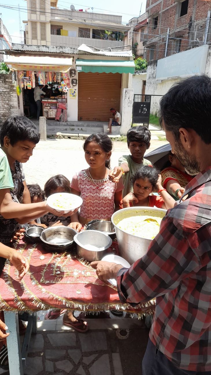 The devotees circumambulated the goddess and prayed for the fulfillment ...