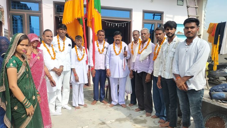 The padyatra started from Bairwa Colony Chaksu and Khalifa Baba's Dhani ...