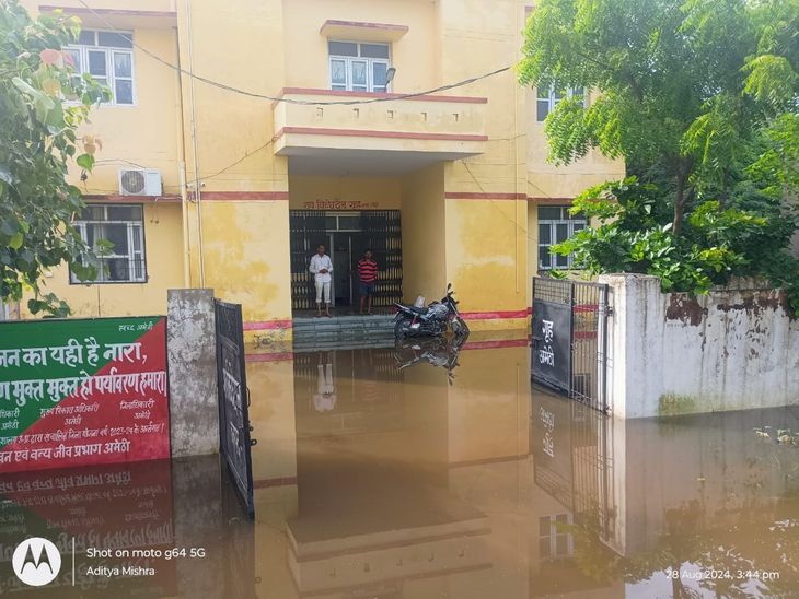 Post mortem house became a pond in Amethi | अमेठी में पोस्टमार्टम हाउस ...