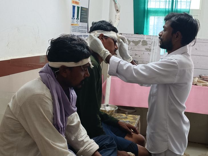 The injured are suffering from the pain of goat attack