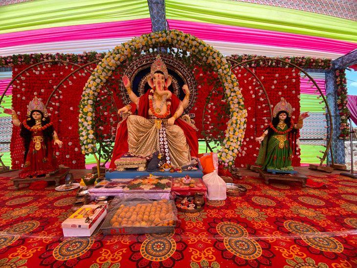 Ganesh Chaturthi festival celebrated in Ladnun | लाडनूं में मनाया गणेश ...