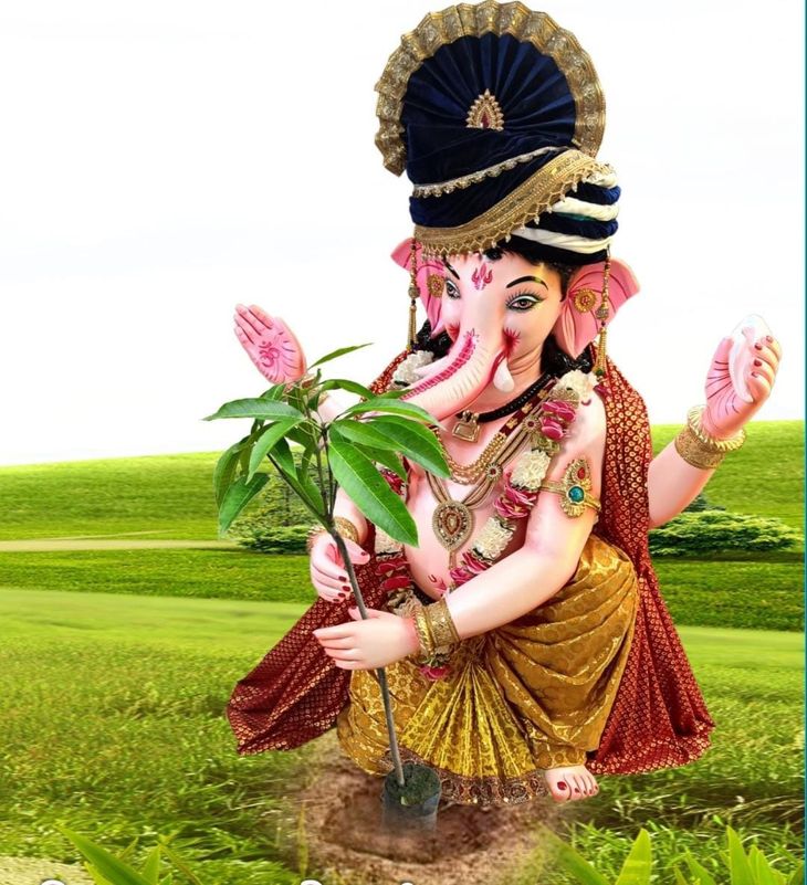 One plant in the name of mother: Lord Ganesha planted the plant