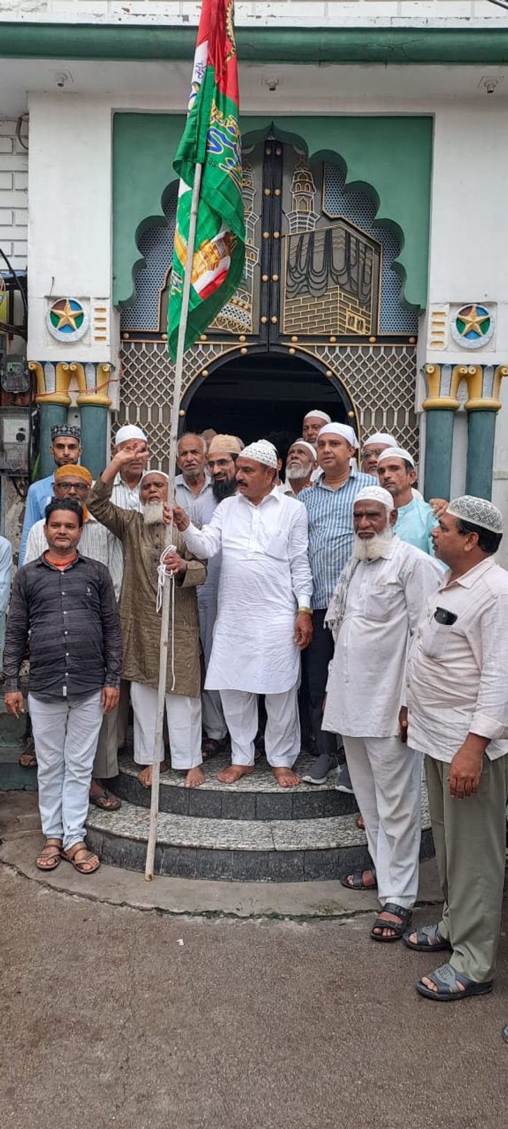 Flag ceremony was performed by Anjuman Siratunnabi in Nadi Mohalla ...