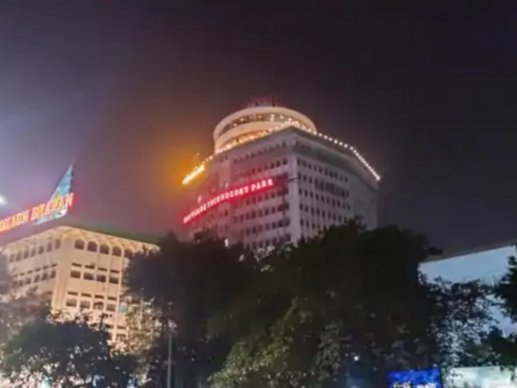 biscoman bhawan will be decorated with colorful lights before durga ...