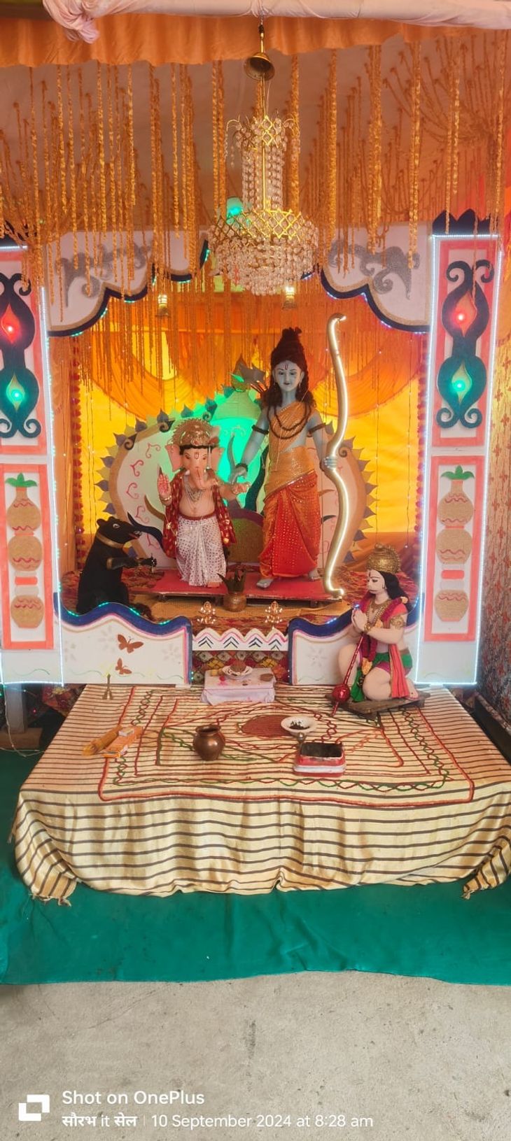 For the last 16 years we have been putting up tableaus of clay Ganesha ...