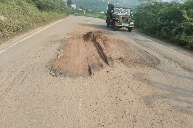 10 km of state highway has turned into potholes, causing trouble for ...