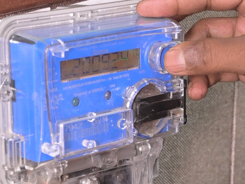 If there is no electricity after recharge then press the button in ...