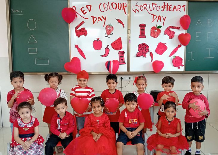 Red Color Day and World Heart Day celebrated | रेड कलर डे और वर्ल्ड ...