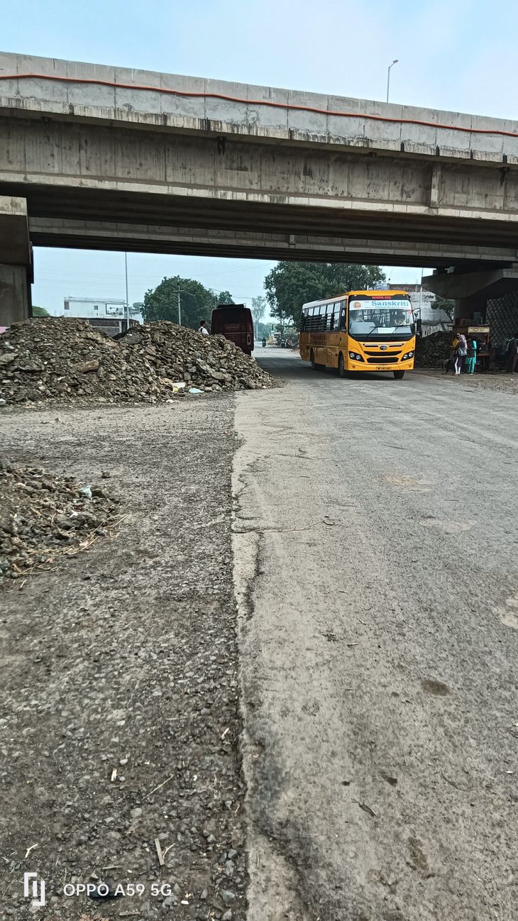 Drivers are troubled by the pile of mud on Ingoria-Nagda road ...
