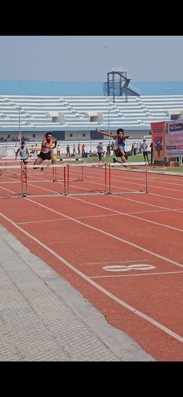 In the under-16 girls' long jump, Gurnaz of the city stood first and ...