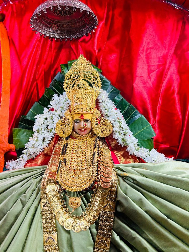 Crowd gathered at Tripura Sundari Mata Temple on the last day