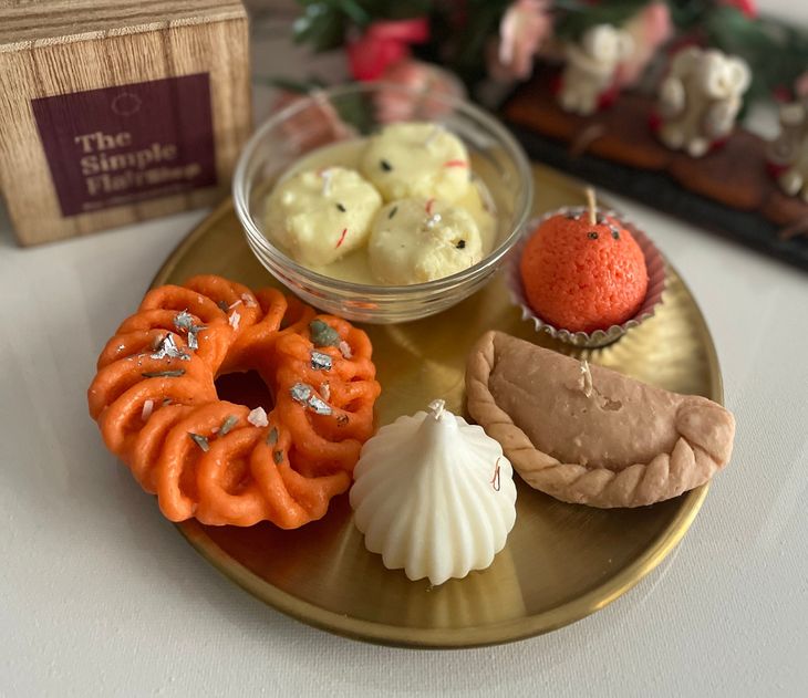 There is a huge demand for eco-friendly candles in the shape of laddu ...