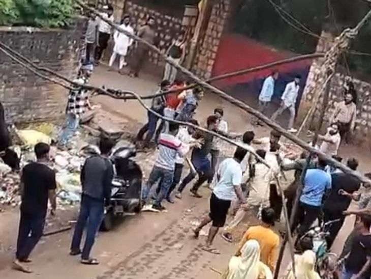 There was fierce lathi-stick fight between two parties, stone pelting ...