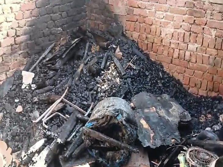 The spark from a firecracker set the house on fire