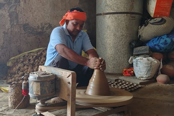 As Diwali festival approaches, the speed of the potter's wheel ...
