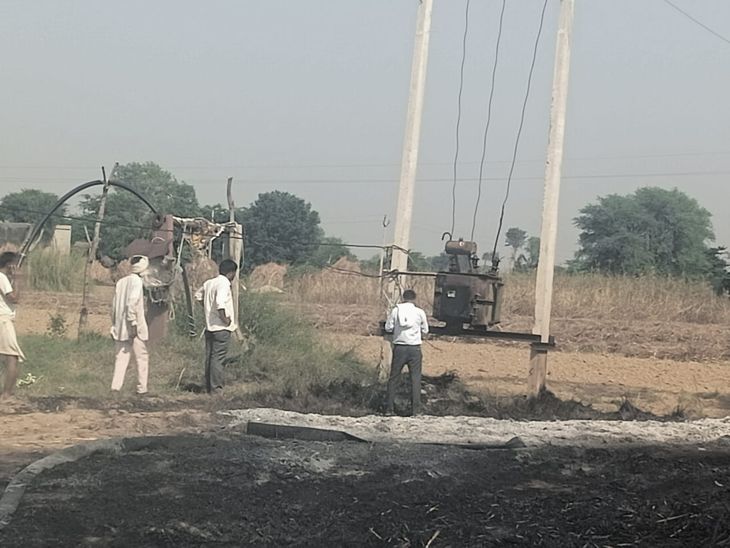 A short circuit in the transformer caused a fire in Nadbai | नदबई में ...