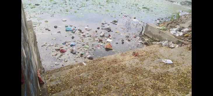 Garbage spread in Jai Singh pond, miscreants gathered in the evening ...