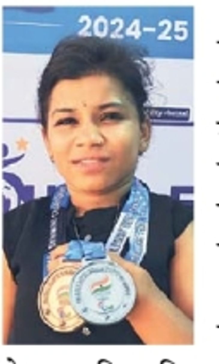 Dimple won gold in National Para Swimming | नेशनल पैरा स्विमिंग में ...