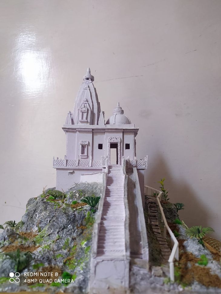 3D model of Jain pilgrimage site Sammed Shikhar temple made