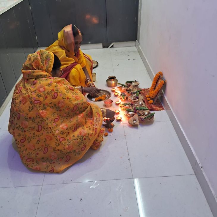 The work of decorating the artificial ghats has begun; devotees will ...
