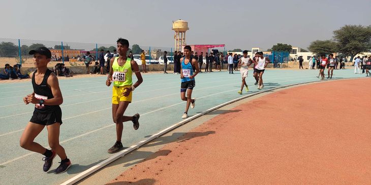 Sachin of Jhunjhunu and Bharat Neel of Beawar were first in 5 km walk ...