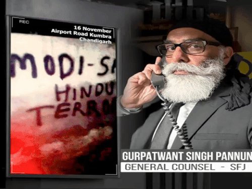 SFJ Terrorist Gurpatwant Singh Pannu Viral Video; Threatens Against ...
