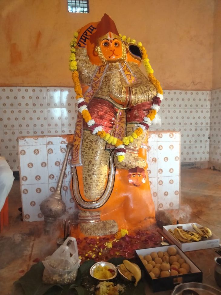 Hanumanji was decorated in Kalibel Hanuman Temple | कालीबेल हनुमान ...