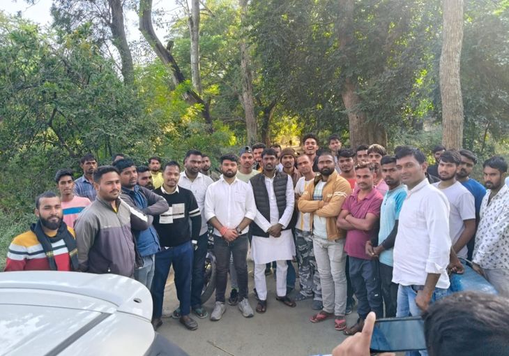 Local people protested against the solar plant being set up by NTPC and ...