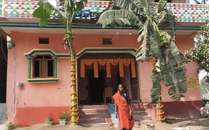 The construction of the house has been completed. | घर का निर्माण कार्य ...