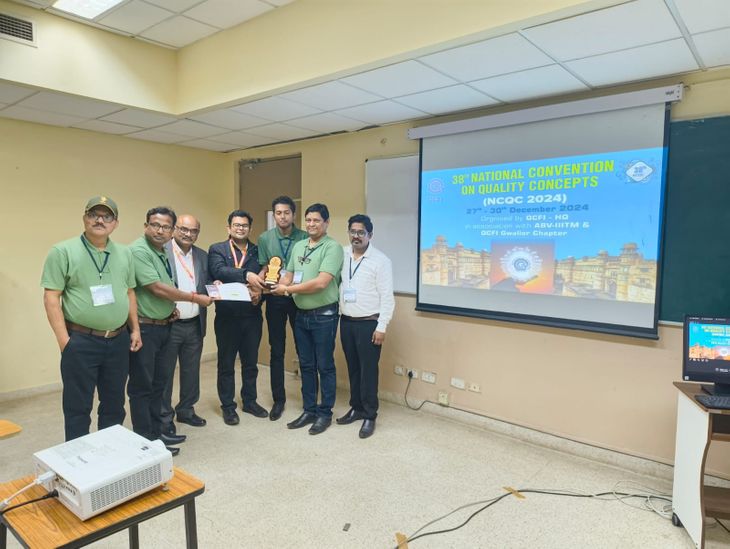 The team of SAIL Gua's electricity department received the award in the ...