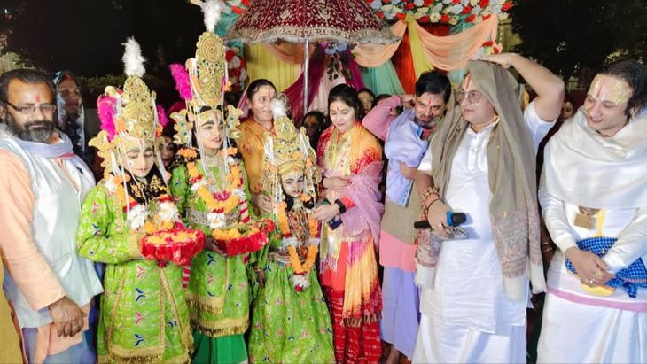 The baraat (procession) that came from Ayodhya was given a grand ...