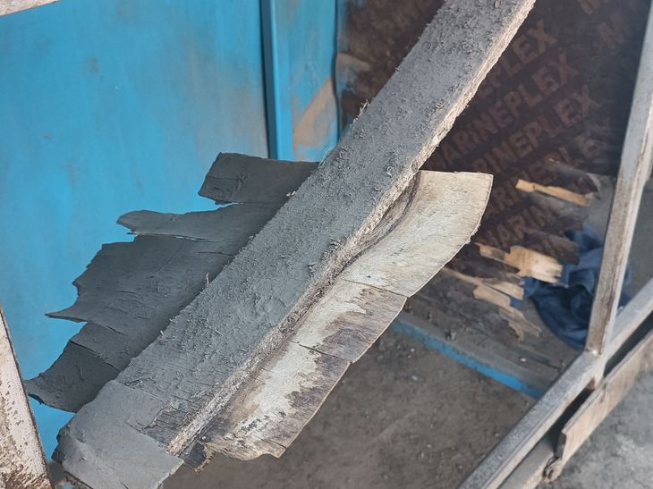 Stands and boards of the wall of goodness in Pandhurna damaged ...
