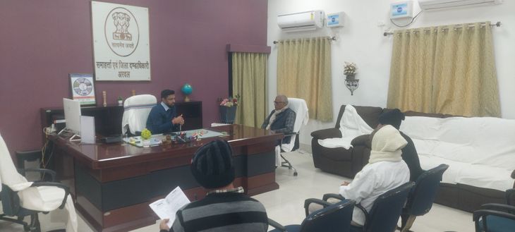 The MLA met the District Magistrate regarding the falling water level and dilapidated road ...