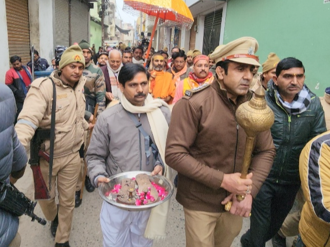 Saints in support of CO Anuj Chaudhary