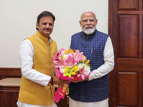 MP BJP President Election; Deputy CM Rajendra Shukla PM Modi Meeting ...