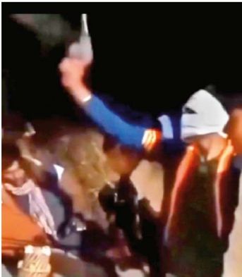 Cut cake with a gun, fired bullets from a pistol, video goes viral