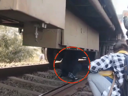 smoke rose from the bogie of intercity express train Loco Piolet ...