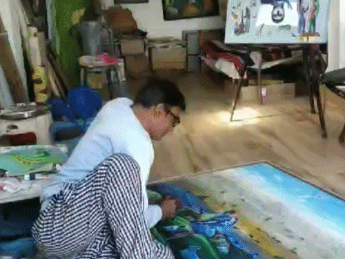 love series 100 paintings of artist Ravindra Das on Valentine's Day ...