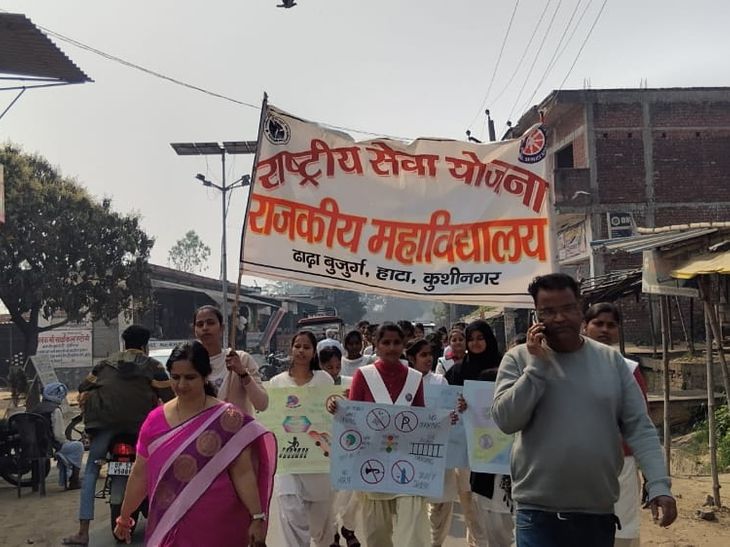 Awareness campaign on road safety in NSS camp