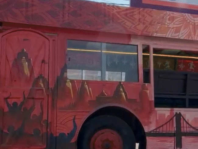Junk bus repair at Board Office Square: