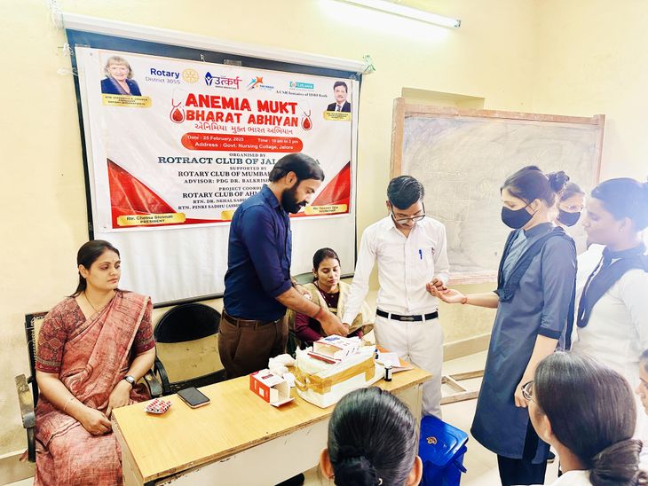 158 girls were tested for anaemia and Vitamin B-12 medicines were given ...