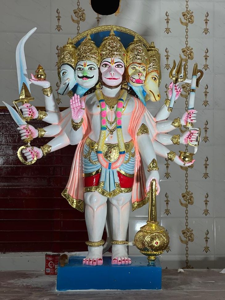 Panchmukhi Hanuman temple is being constructed in Matigoda of Jadugoda ...