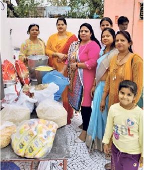 Distributed ration and water in leprosy ashram and study material in ...