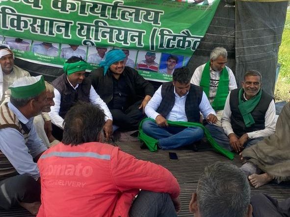 Farmer protest continues at the dumping ground