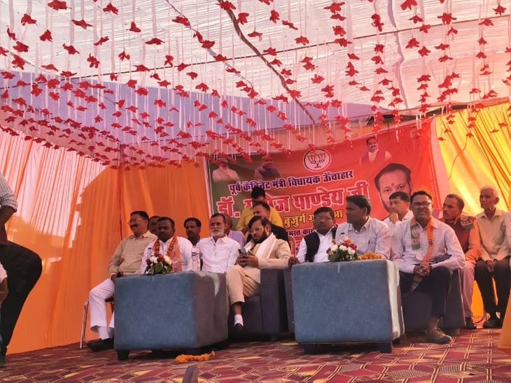 MLA Manoj Pandey welcomed in Rampur Barar