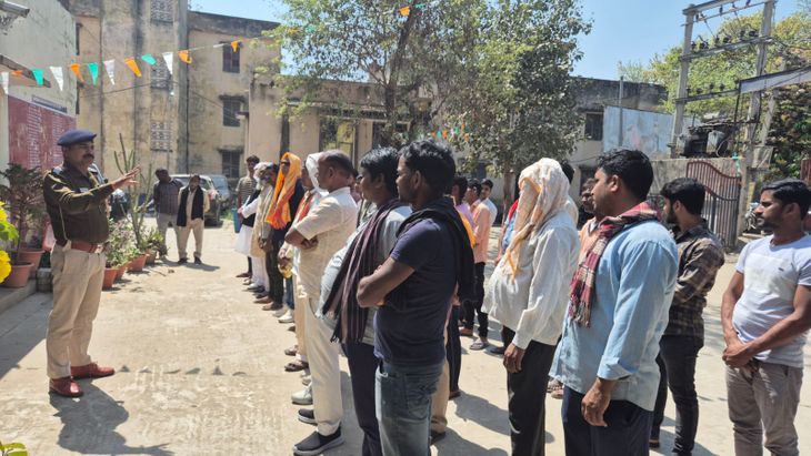 Goonda parade was organized to maintain law and order during Holi ...