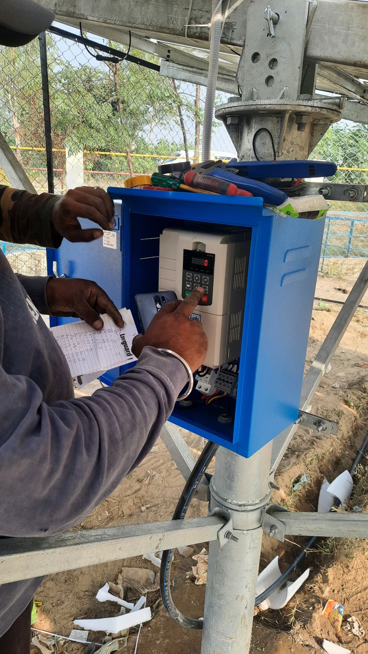 Recharge is being done with the water of rain water harvesting system ...