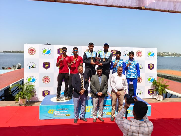 Om Prakash of Budana won the gold medal in the national rowing ...